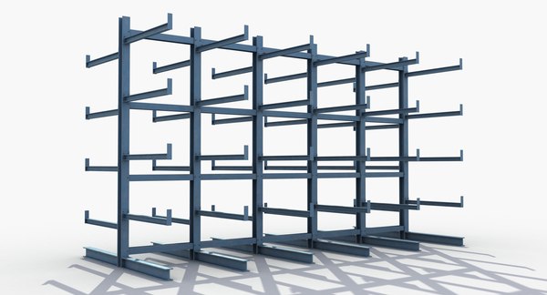 Steel storage rack 3D model - TurboSquid 1622683