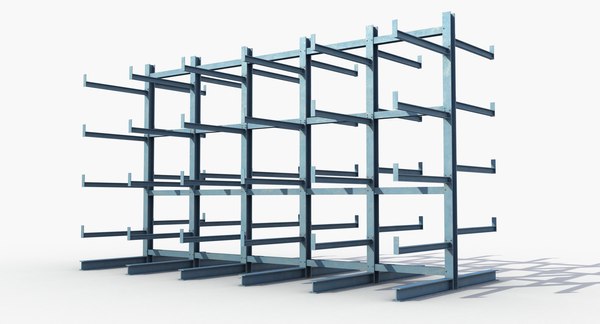 Steel storage rack 3D model - TurboSquid 1622683
