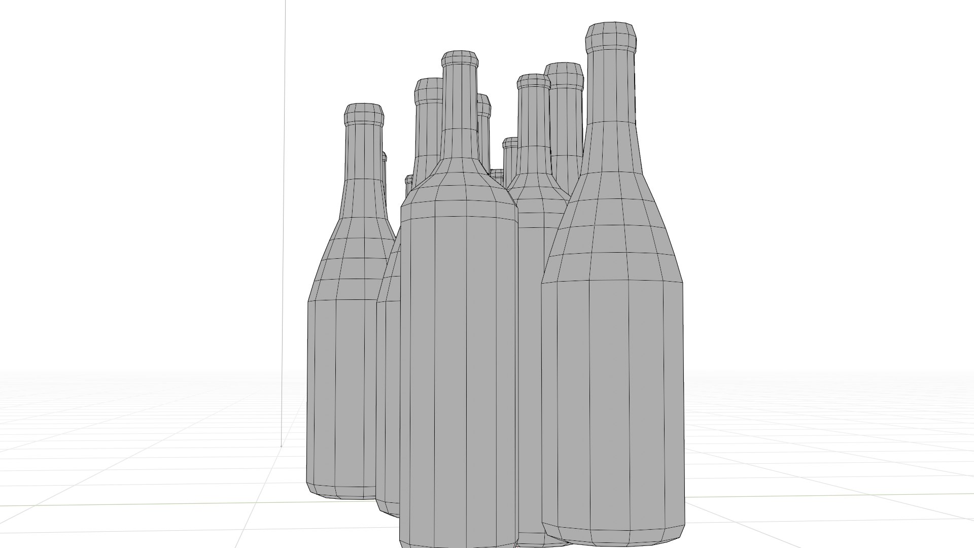 3D game ready wine bottles model - TurboSquid 1959535