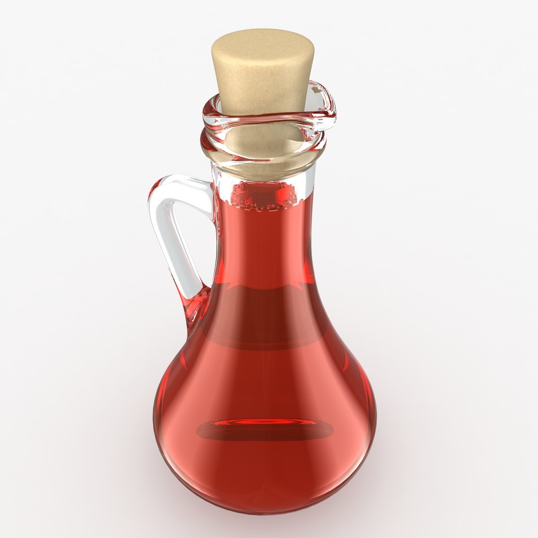 Realistic Vinegar Red 3d Model