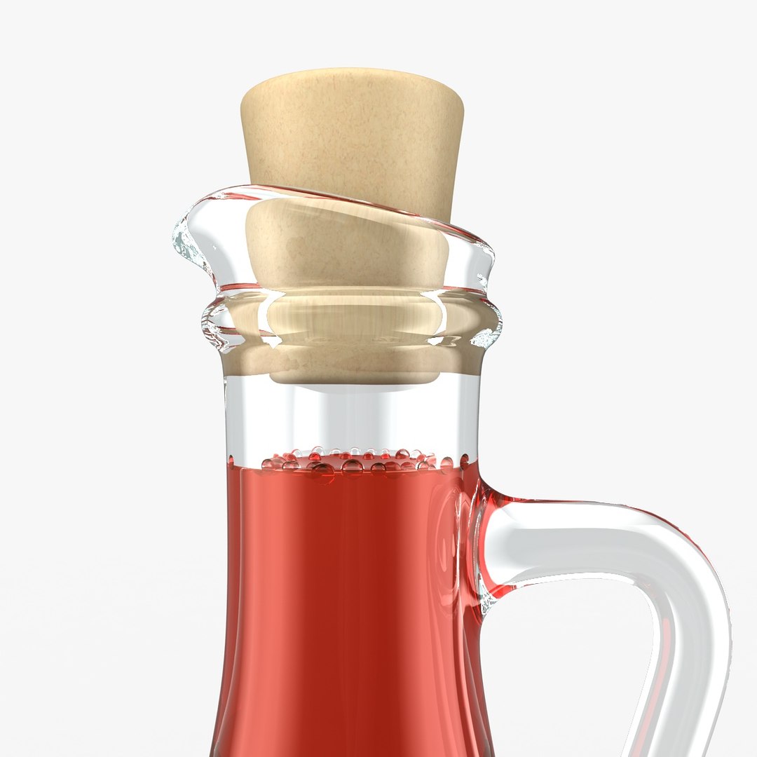 Realistic Vinegar Red 3d Model