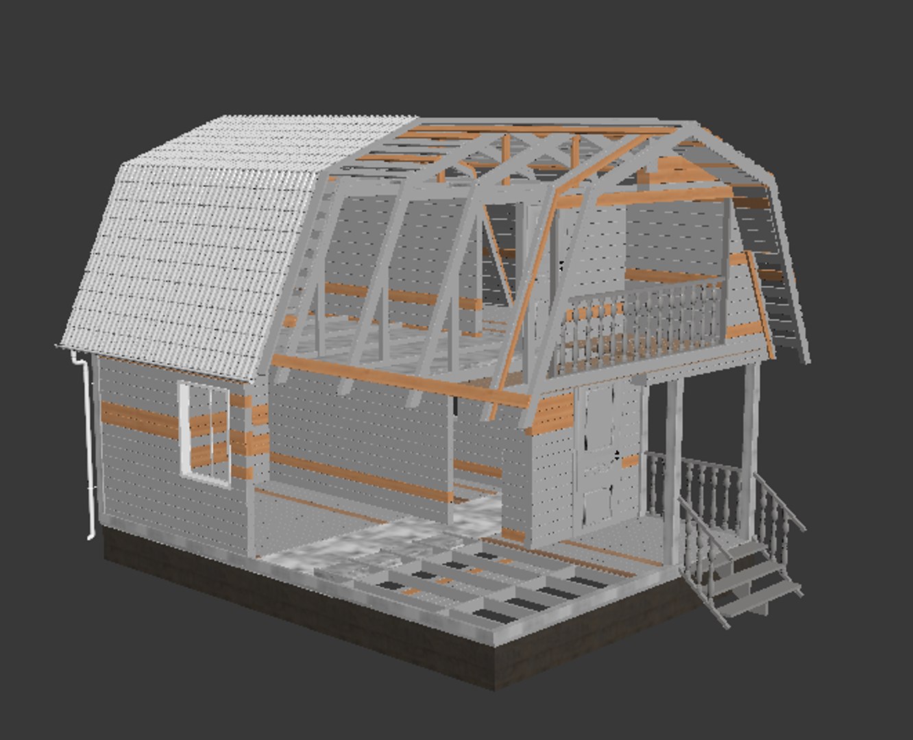 Disassemble House 3D Model - TurboSquid 1330669