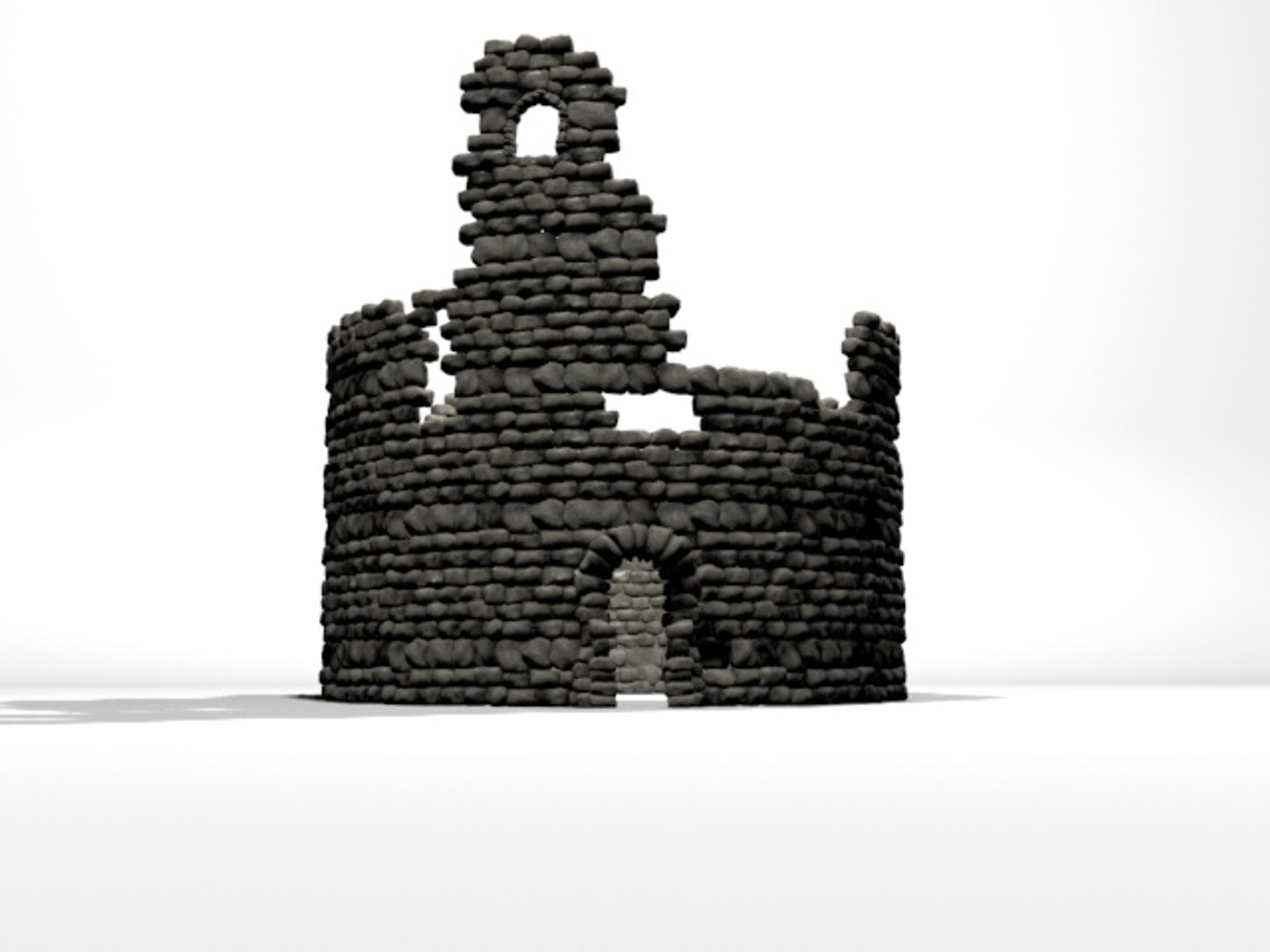 3D Ruin Tower Model - TurboSquid 1153938