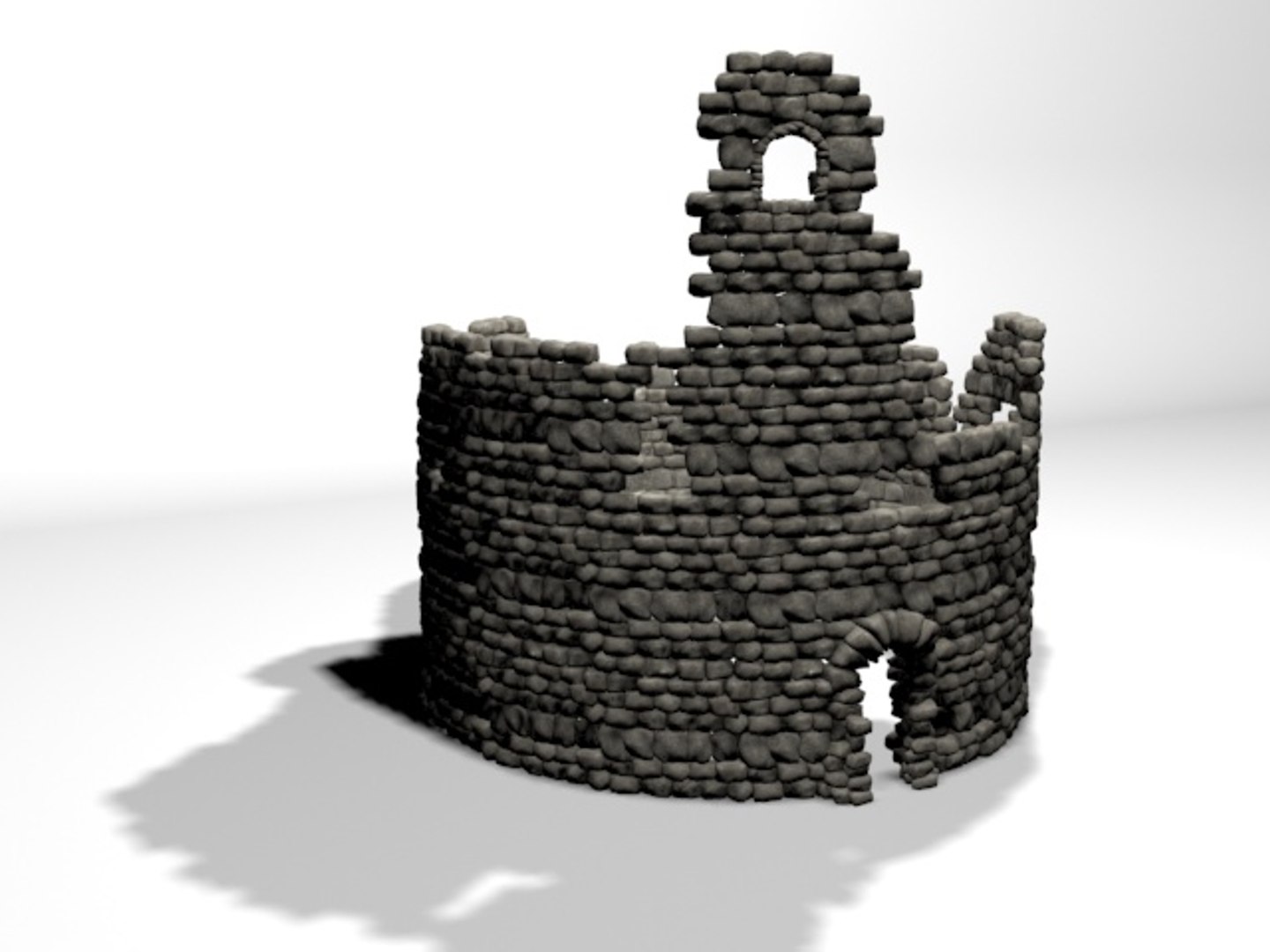 3D Ruin Tower Model - TurboSquid 1153938