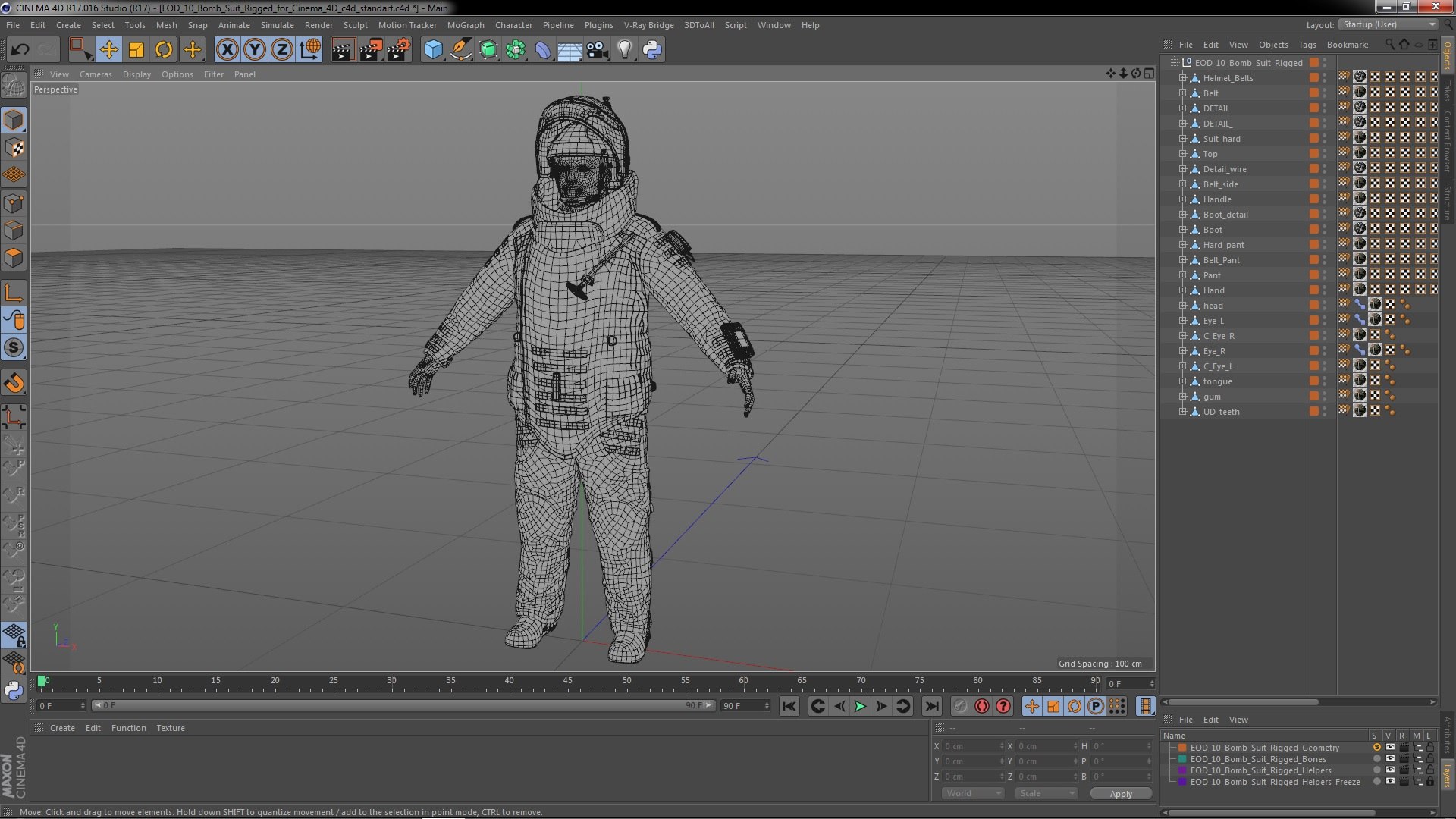 EOD 10 Bomb Suit Rigged For Cinema 4D Model - TurboSquid 2161366