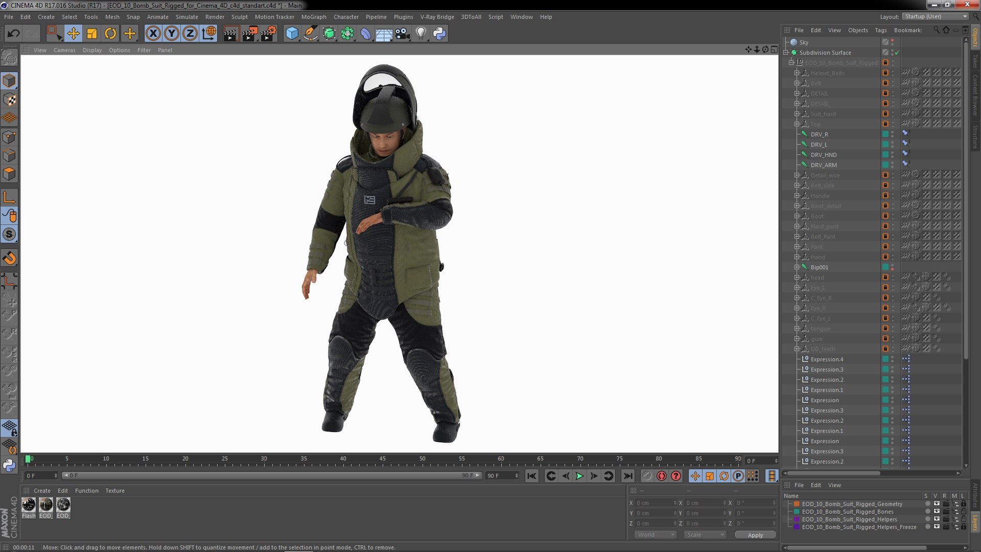EOD 10 Bomb Suit Rigged For Cinema 4D Model - TurboSquid 2161366