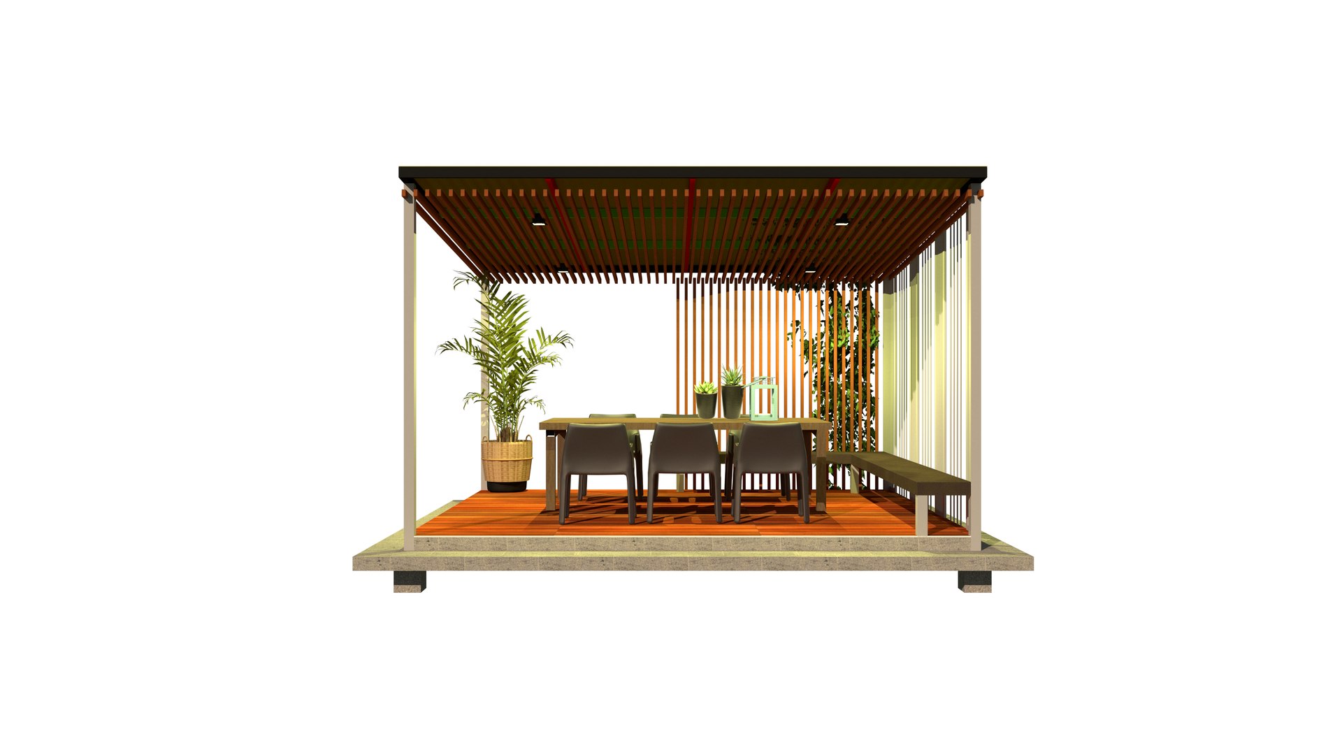 3D Terrace garden model - TurboSquid 2011812