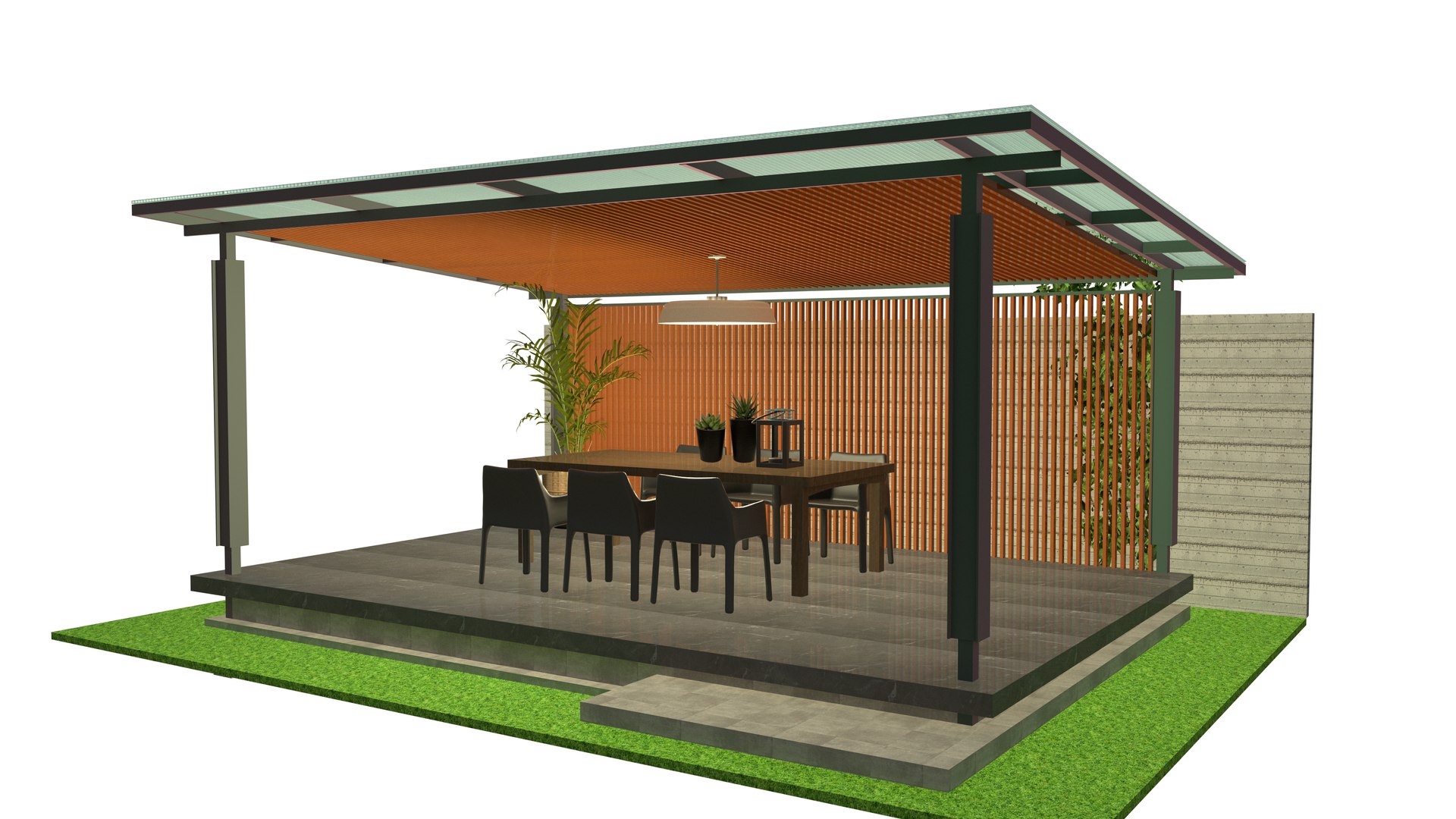 3D Terrace garden model - TurboSquid 2011812