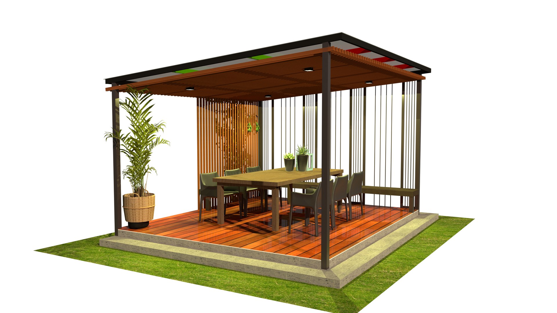 3D Terrace garden model - TurboSquid 2011812