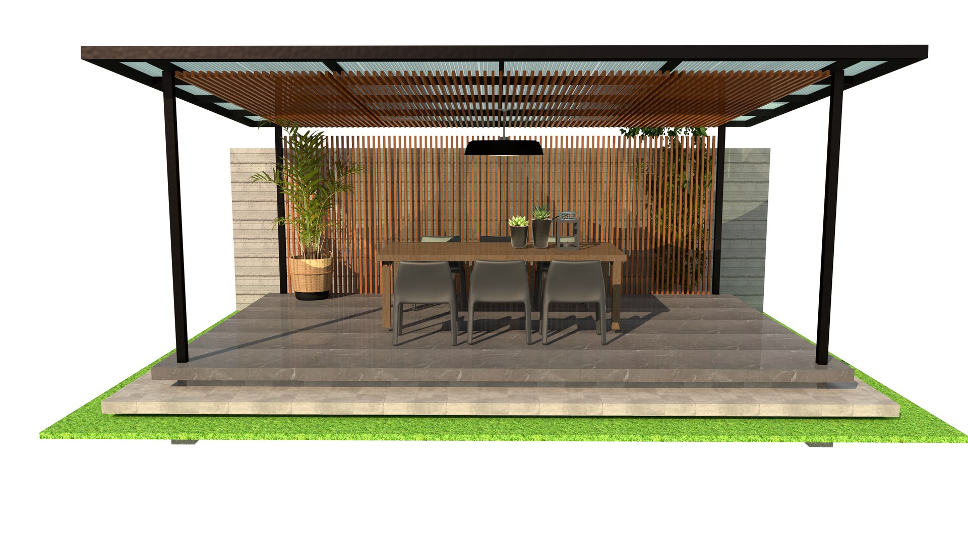 3D Terrace garden model - TurboSquid 2011812