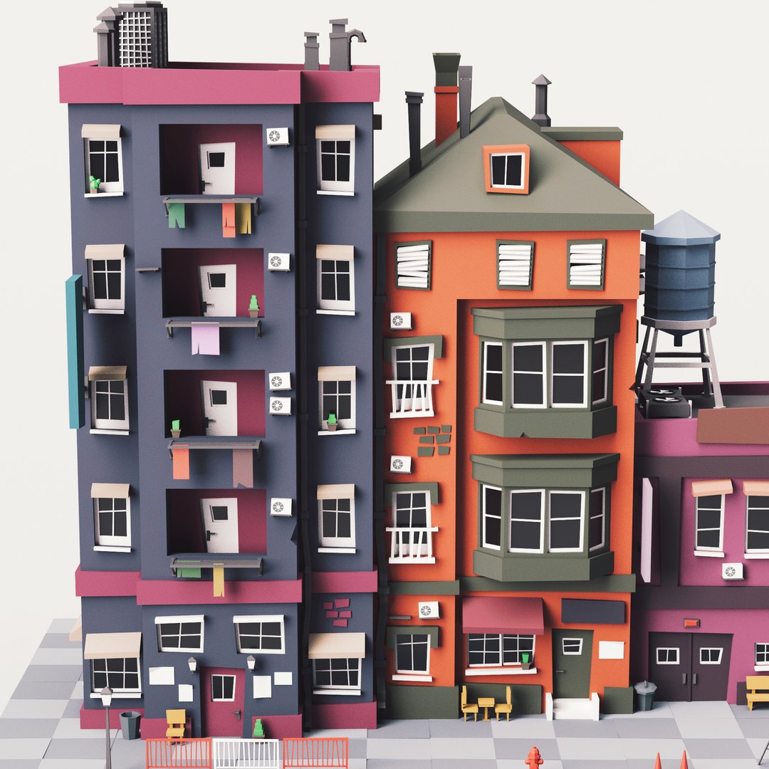 3D Street Buildings 05 - TurboSquid 1983353