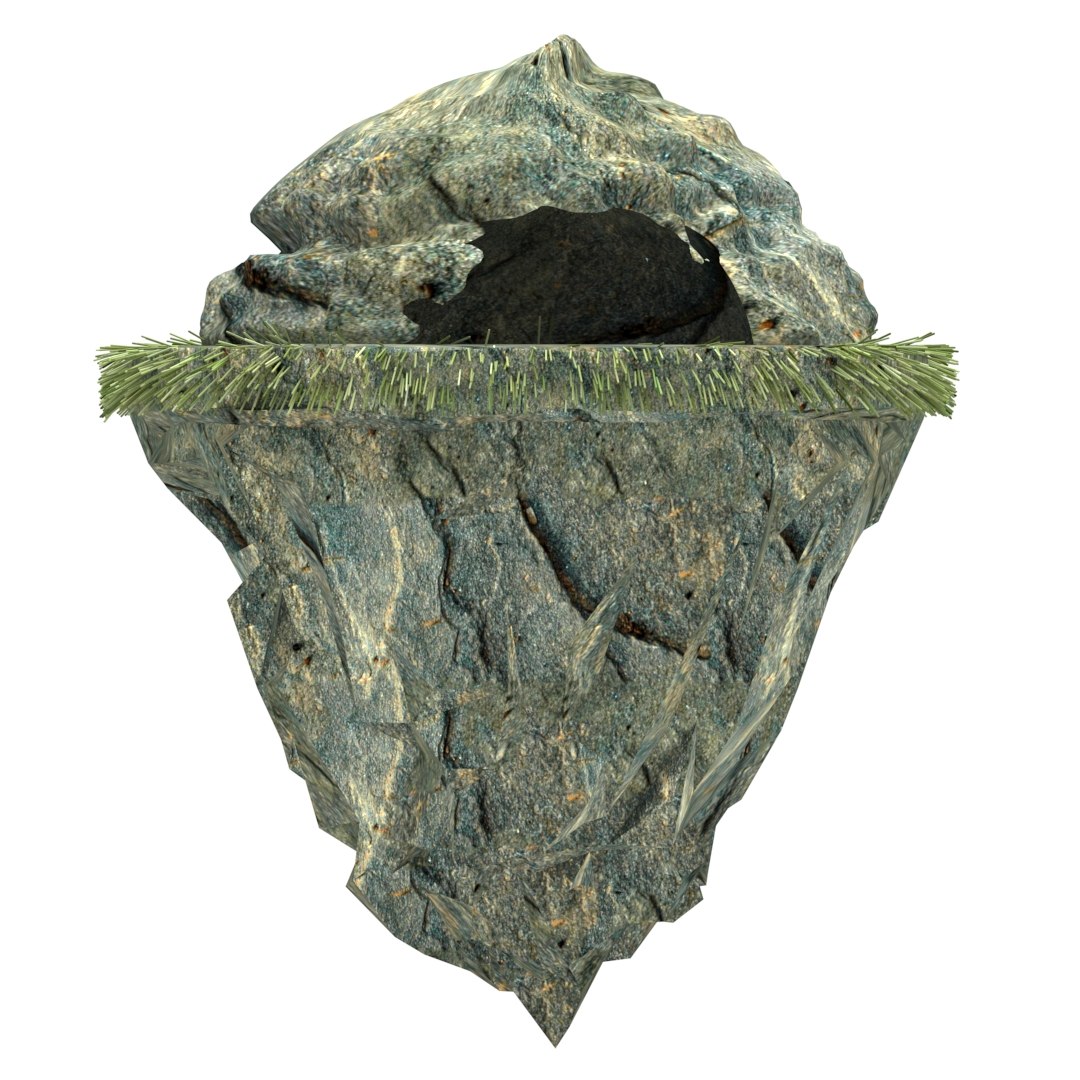 Cave Floating Island 3D Model - TurboSquid 1605257