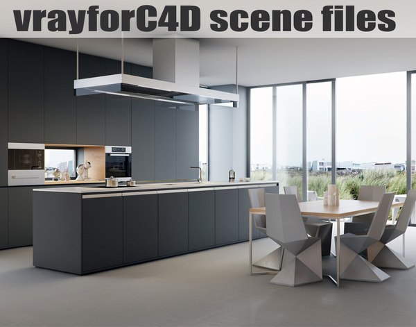 kitchen realistic 3d max