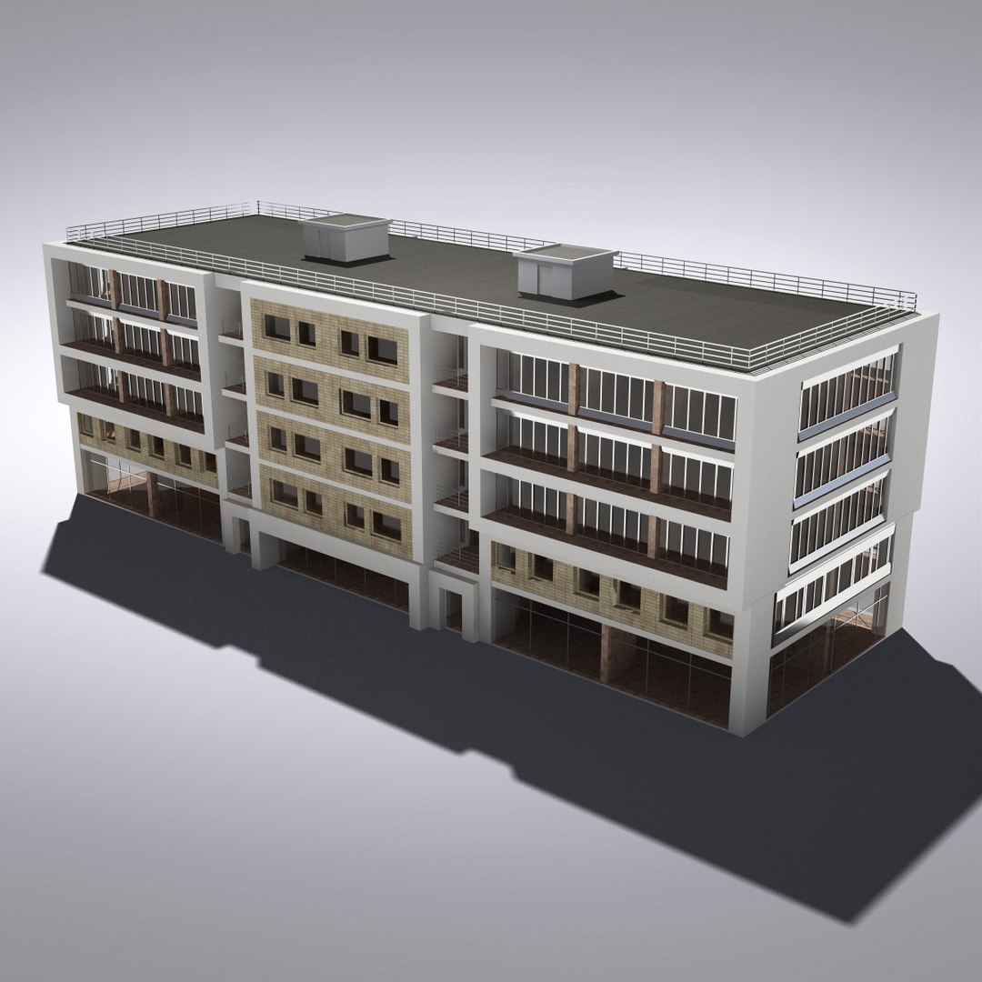 Modern Generic Building 3d Model