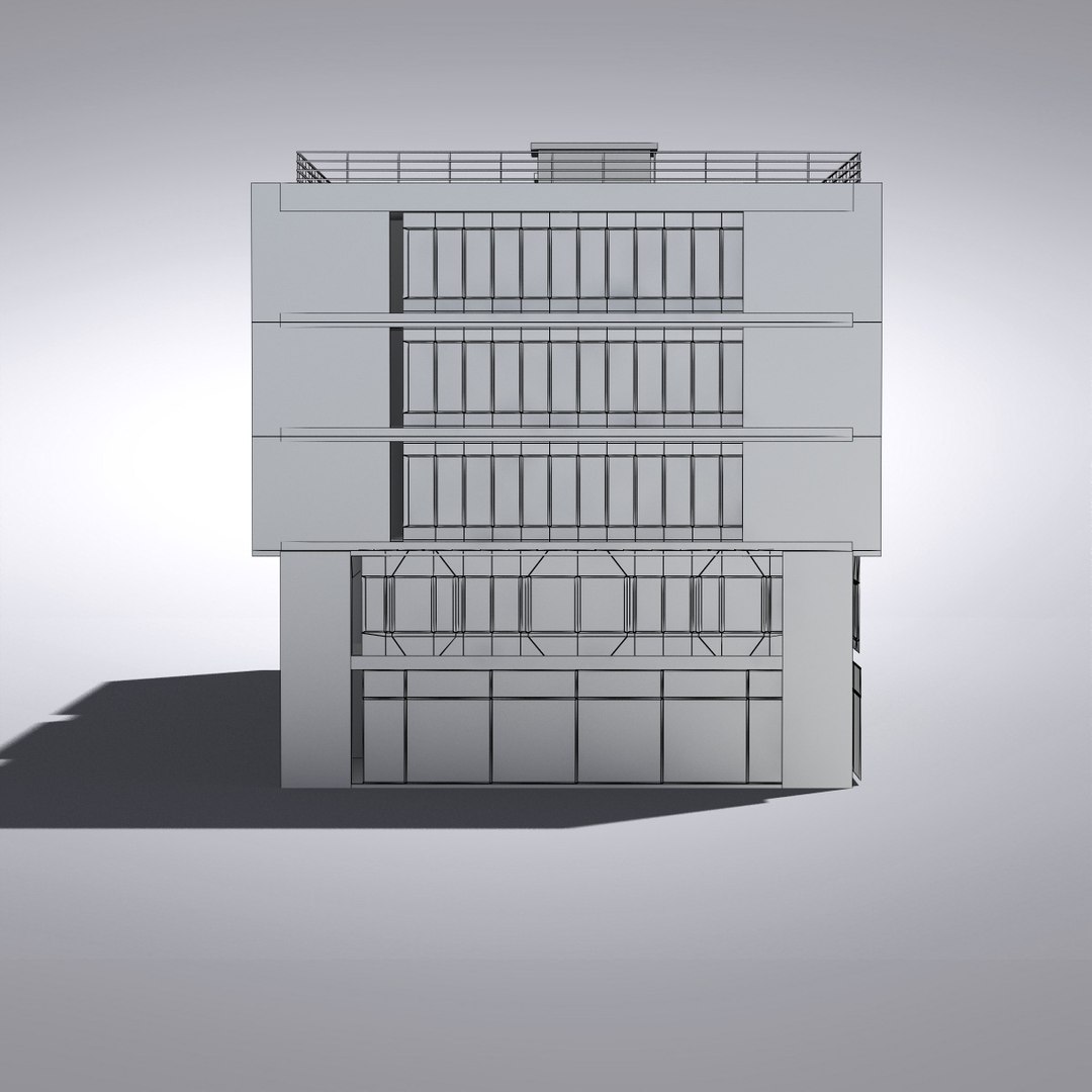 Modern Generic Building 3d Model