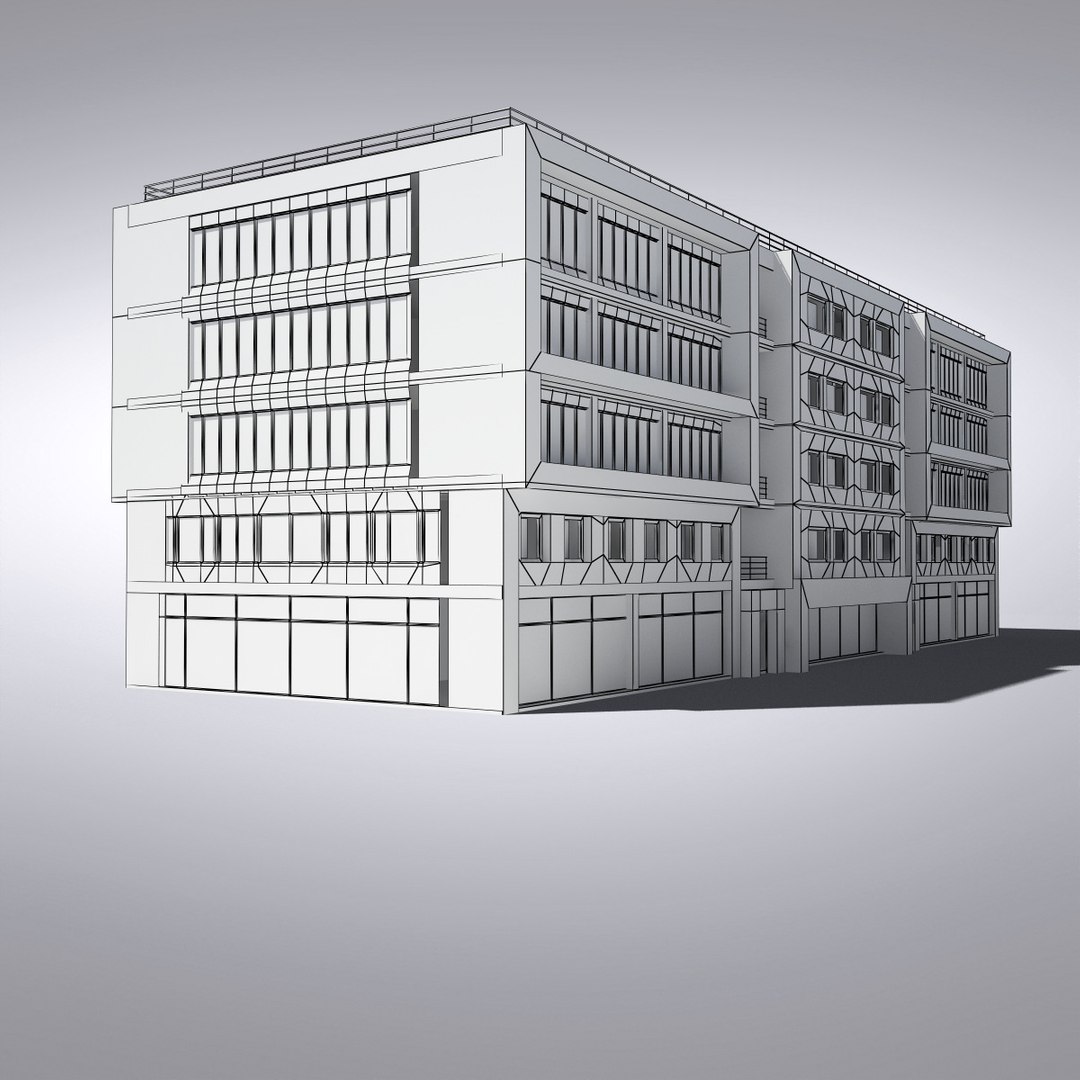 Modern Generic Building 3d Model
