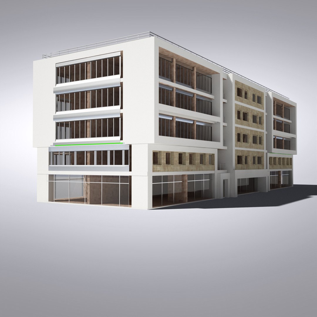 Modern Generic Building 3d Model