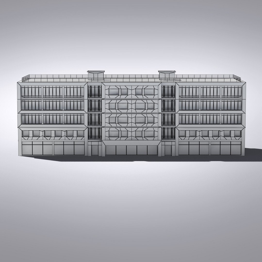 Modern Generic Building 3d Model