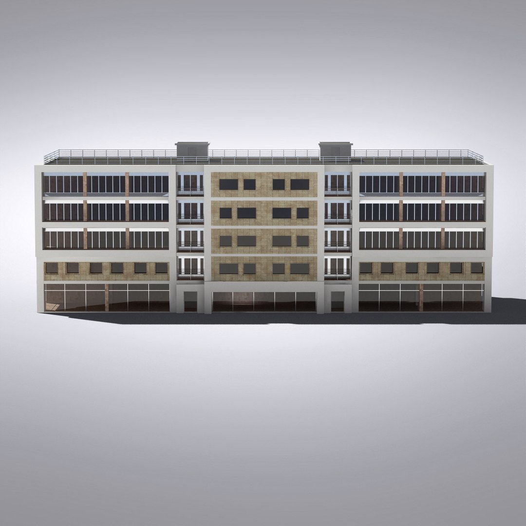 Modern Generic Building 3d Model