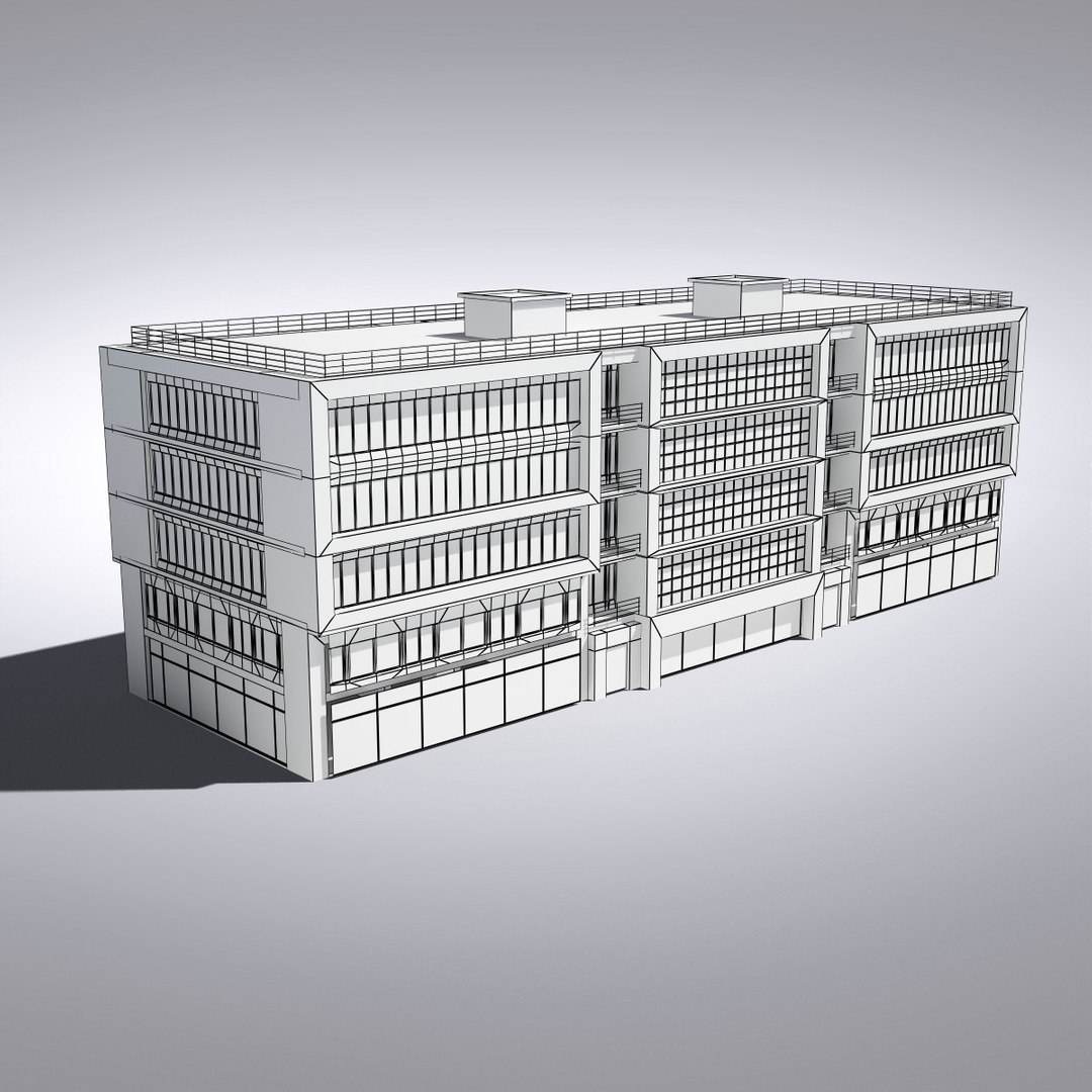 Modern Generic Building 3d Model