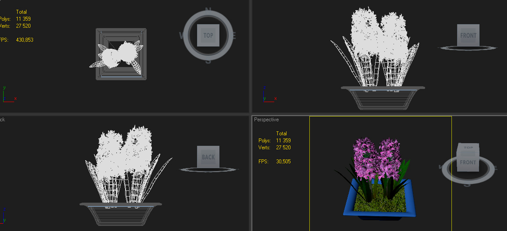 hyacinth pot 3d model