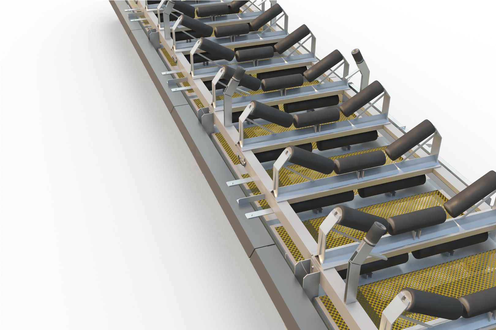 Underground Conveyor Belt Mining 3d Model