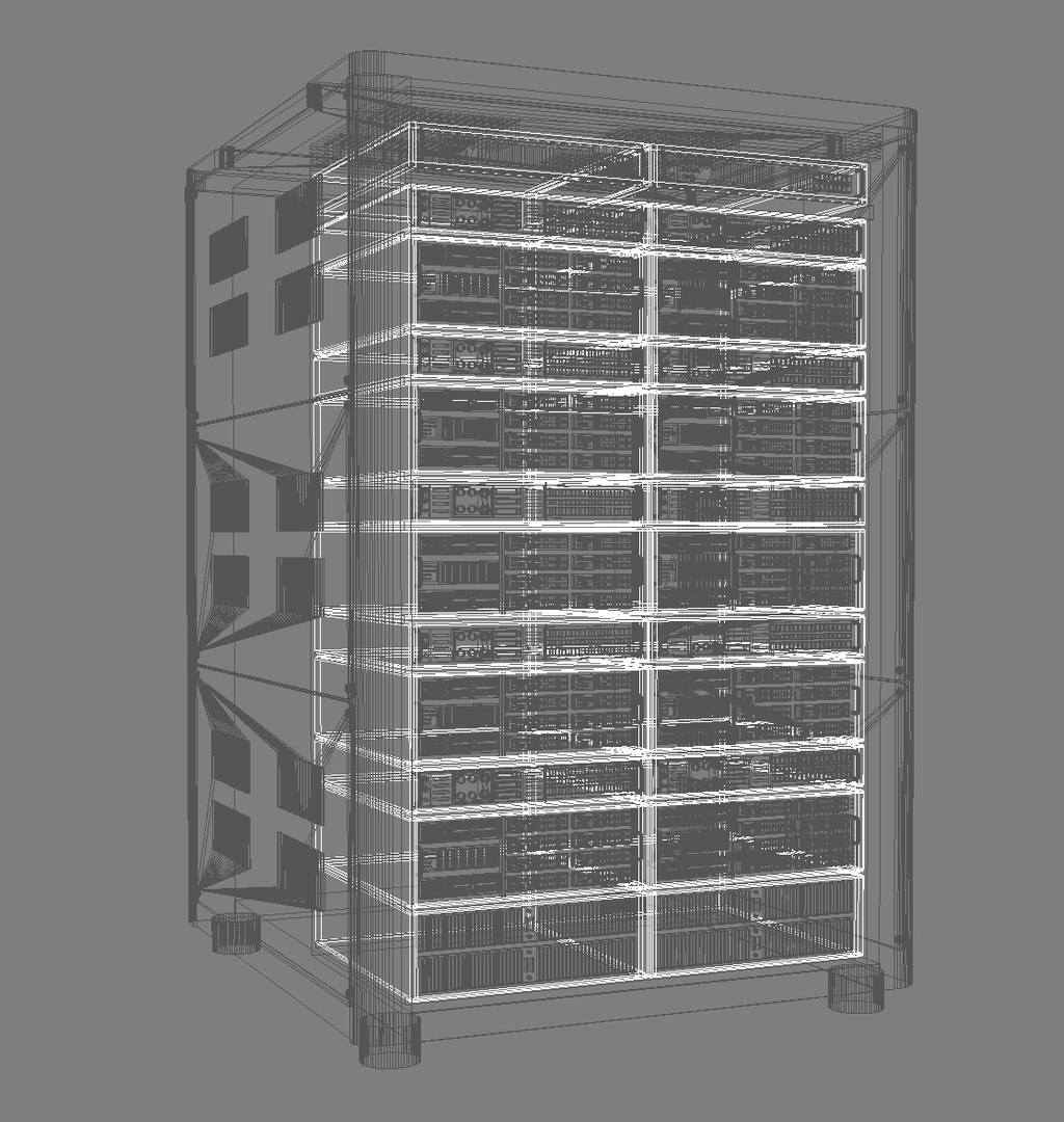 Modern Server Storage Database 3d Model