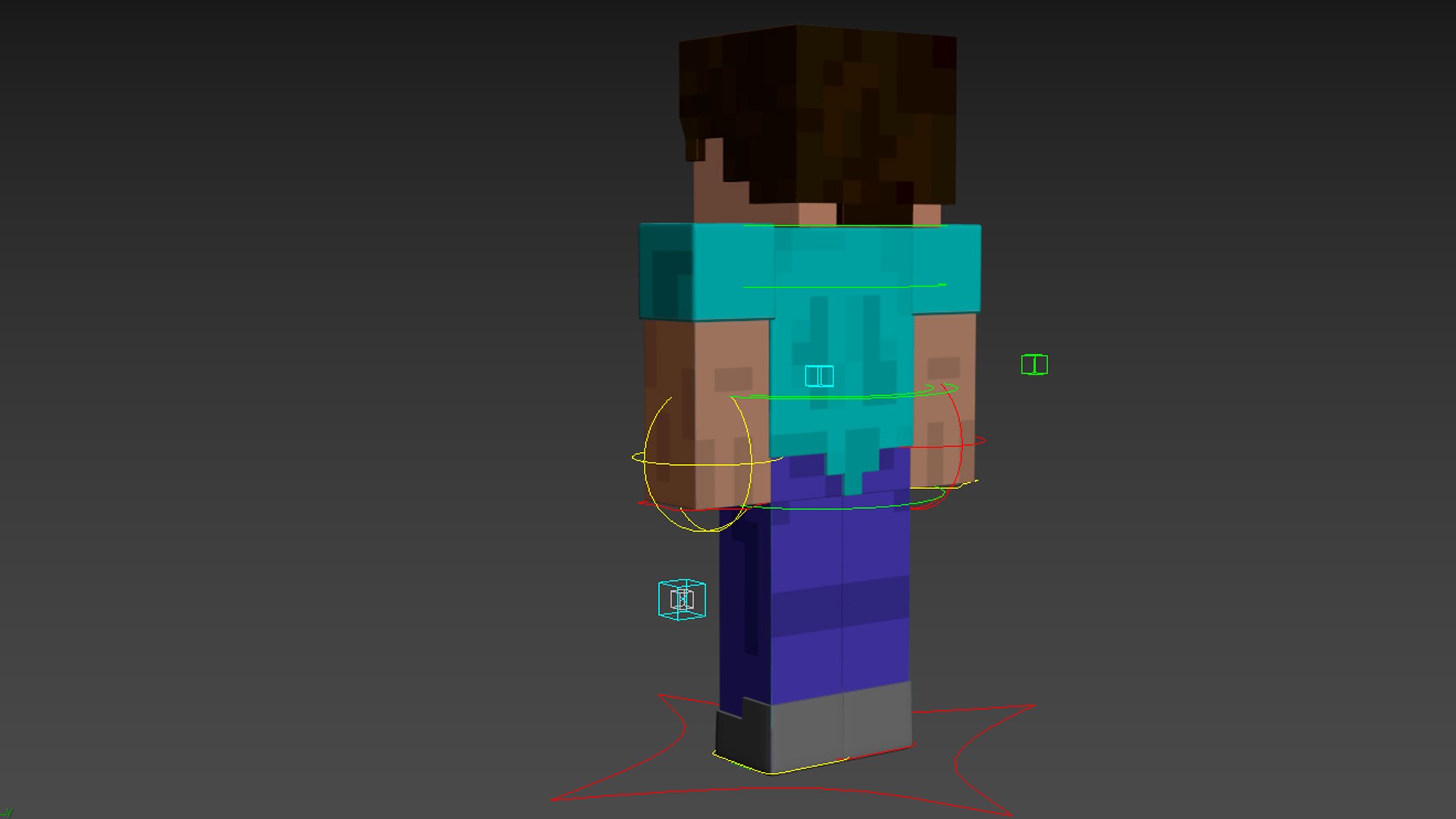 3D Minecraft Steve Character Rig Model - TurboSquid 1555180