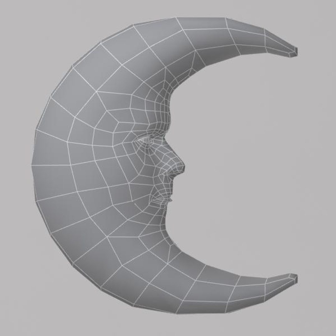 3d Model Cartoon Moon
