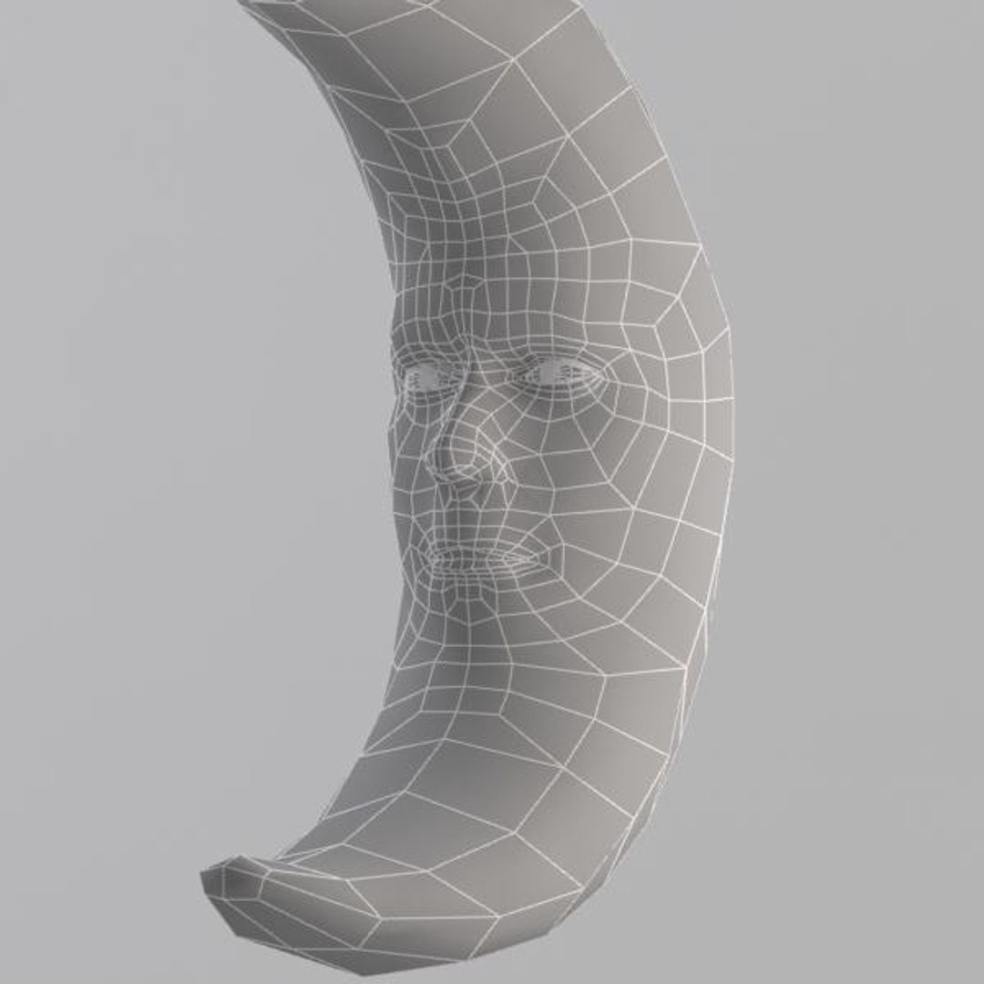 3d Model Cartoon Moon