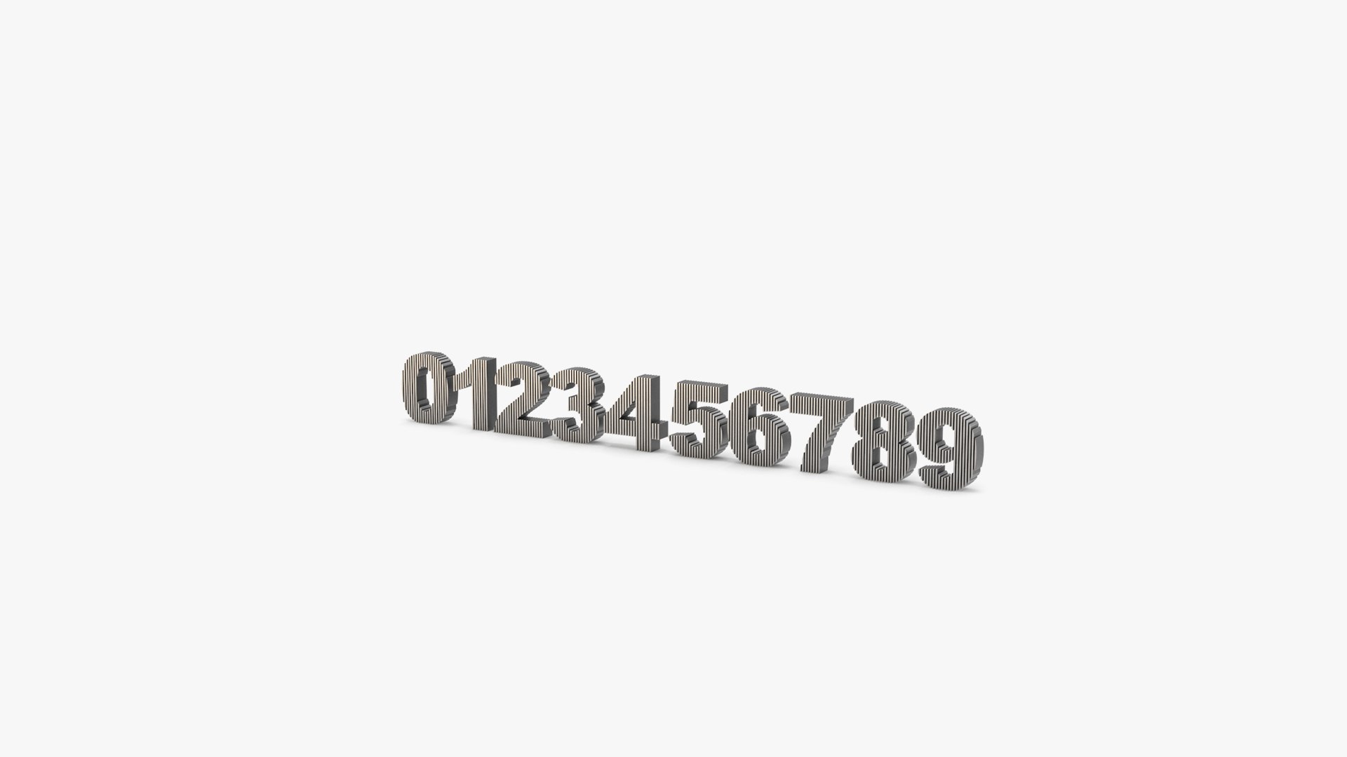 3D Number Cut - TurboSquid 1292151