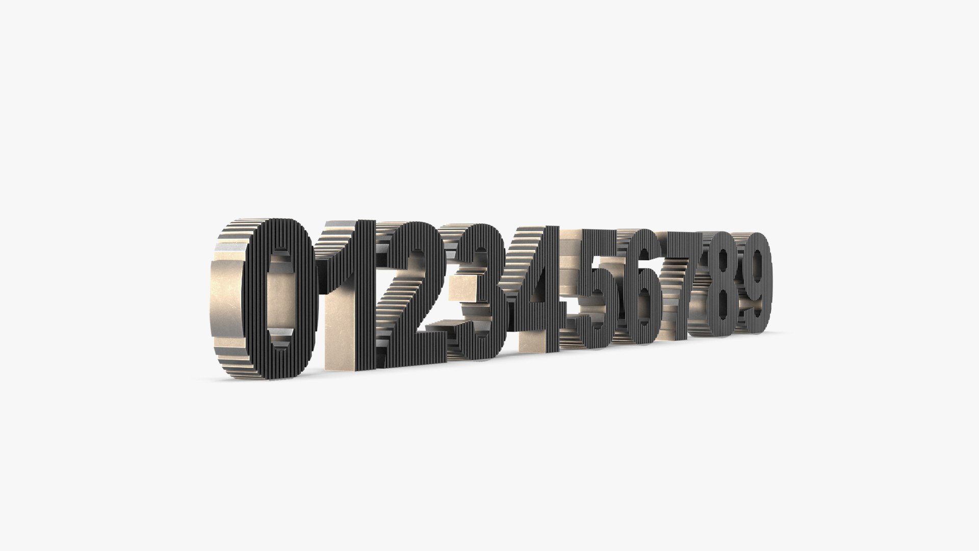 3D Number Cut - TurboSquid 1292151