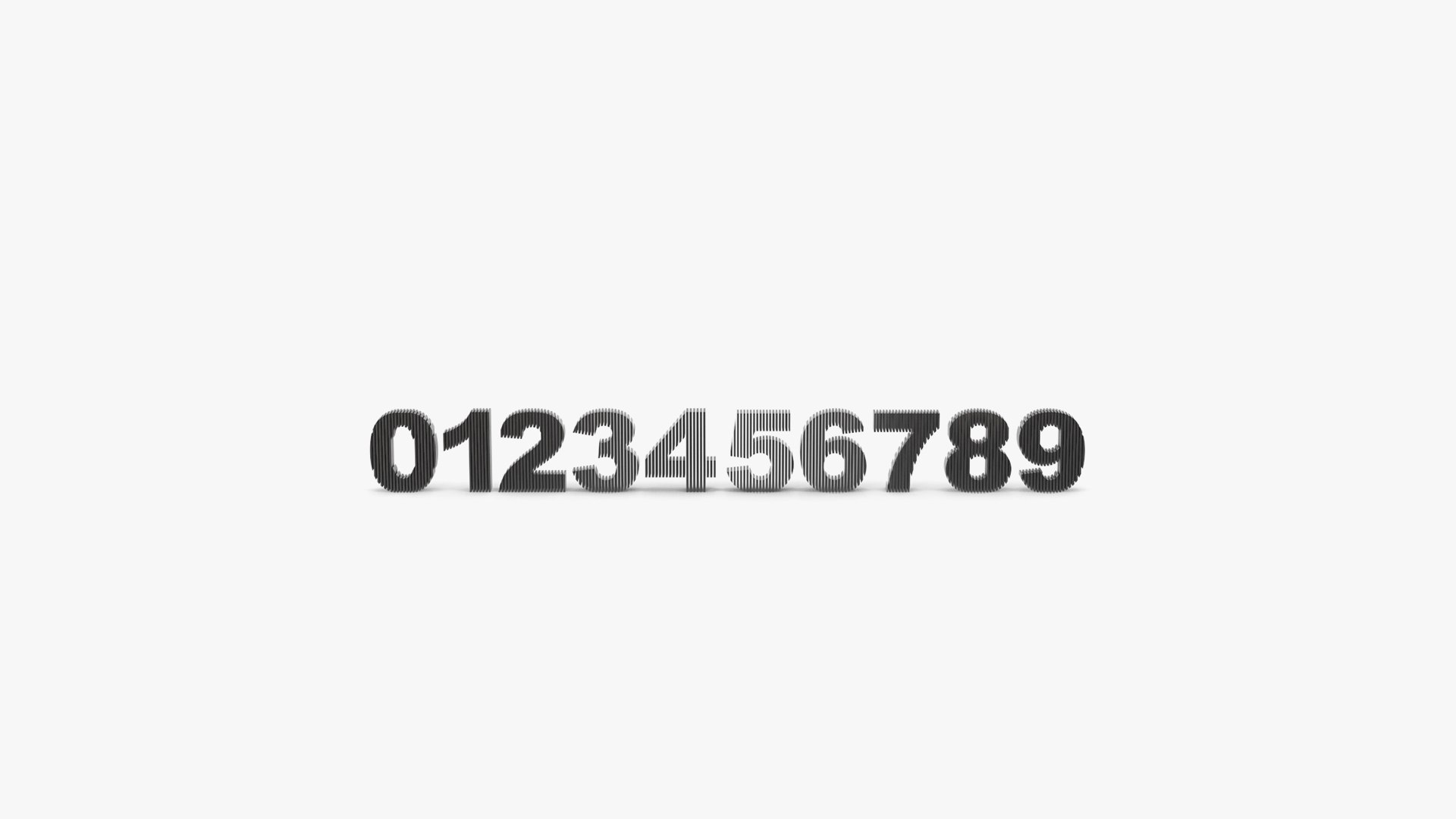 3D Number Cut - TurboSquid 1292151