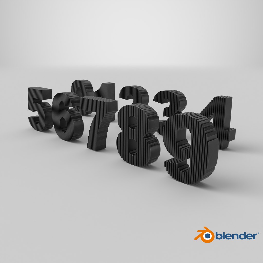 3D Number Cut - TurboSquid 1292151