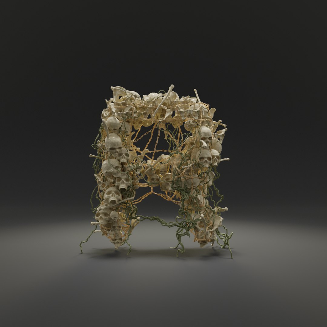 Letter R Bones Skeleton 3D - TurboSquid 1546267