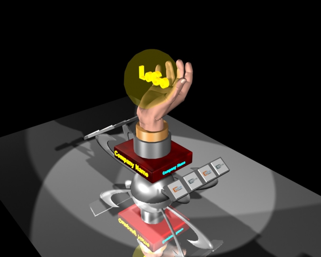 3D motion stand book logo - TurboSquid 1438498