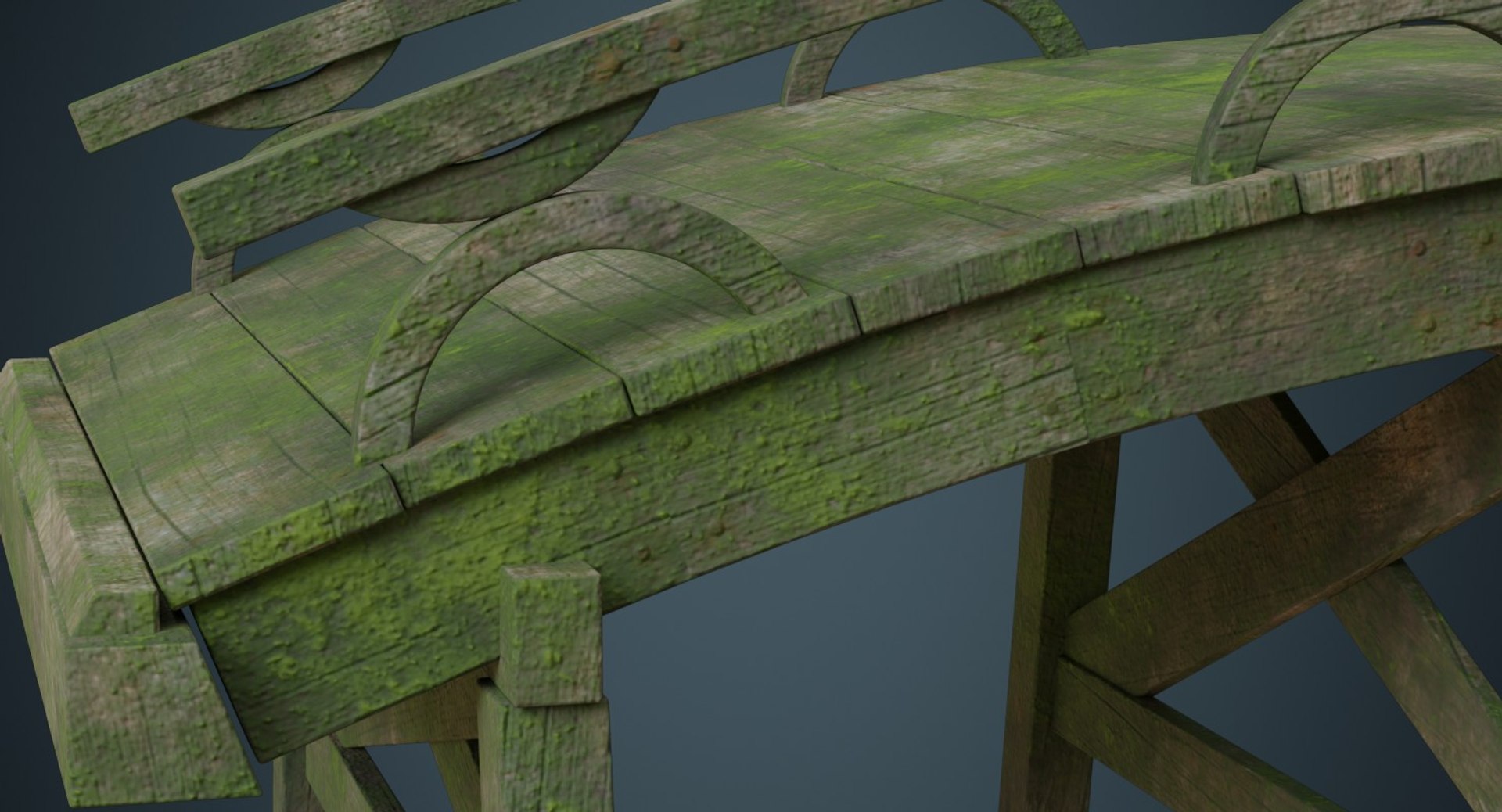 3D plank bridge 1c model - TurboSquid 1519292