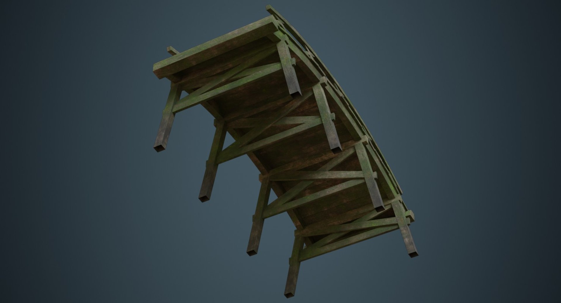 3D plank bridge 1c model - TurboSquid 1519292