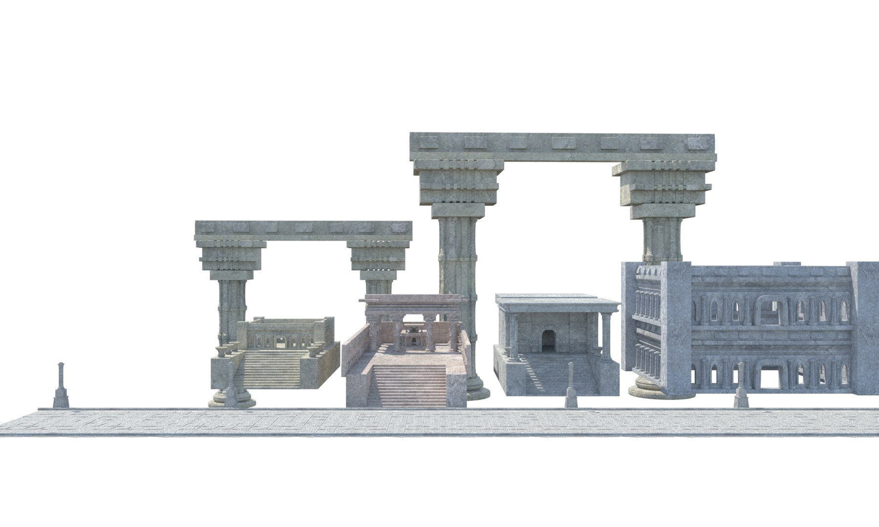 Ancient Roman Greek Architecture Model - TurboSquid 1204665
