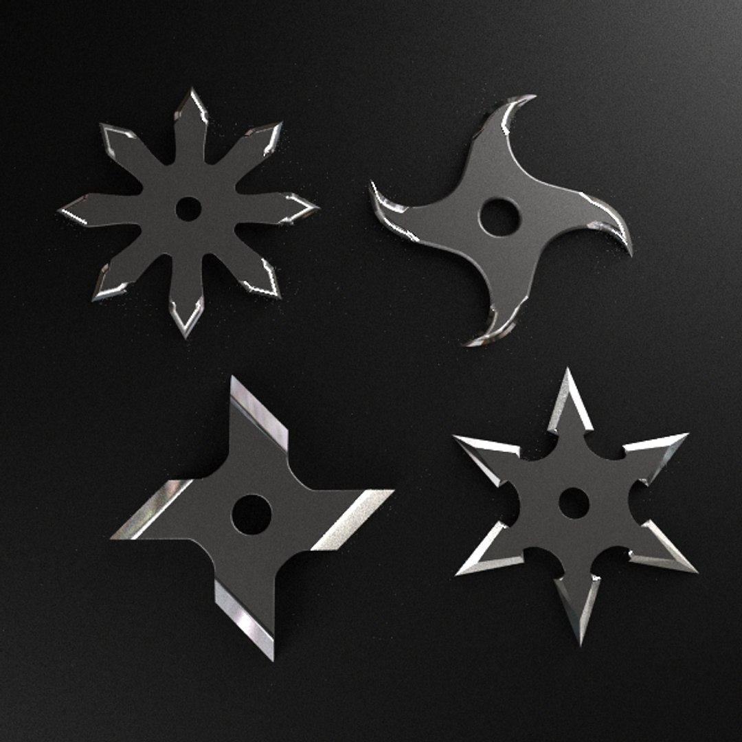 3d Shuriken Throwing Star