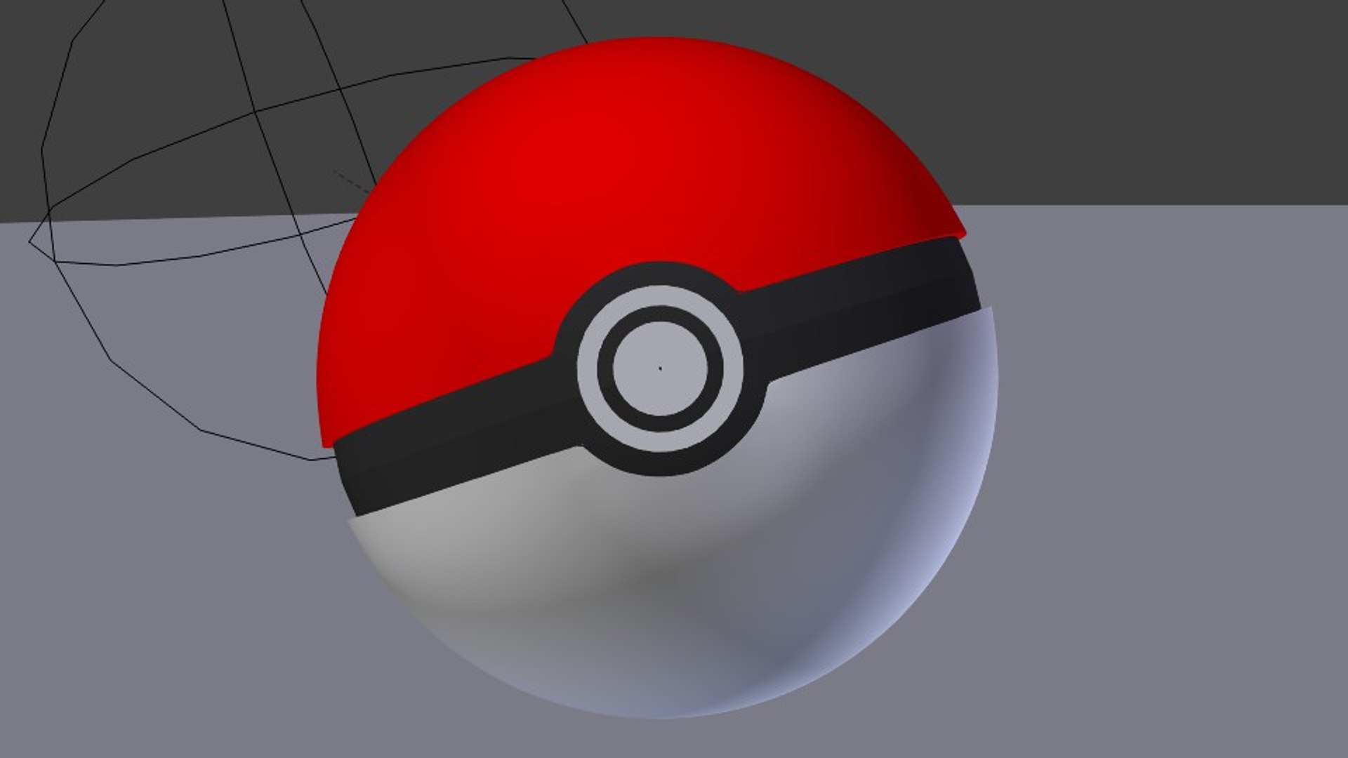 3d model of pokeball pokemon