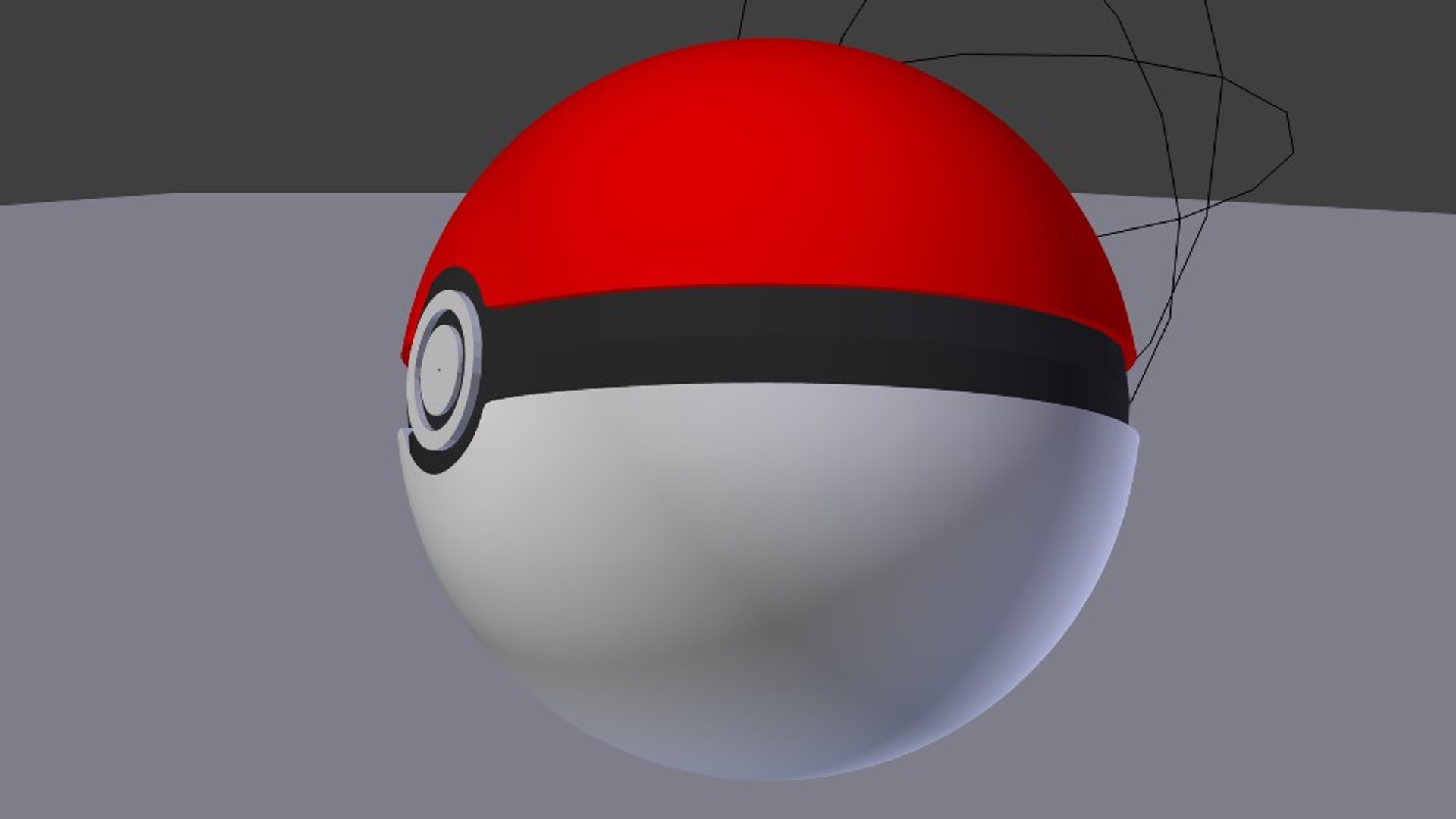 3d model of pokeball pokemon