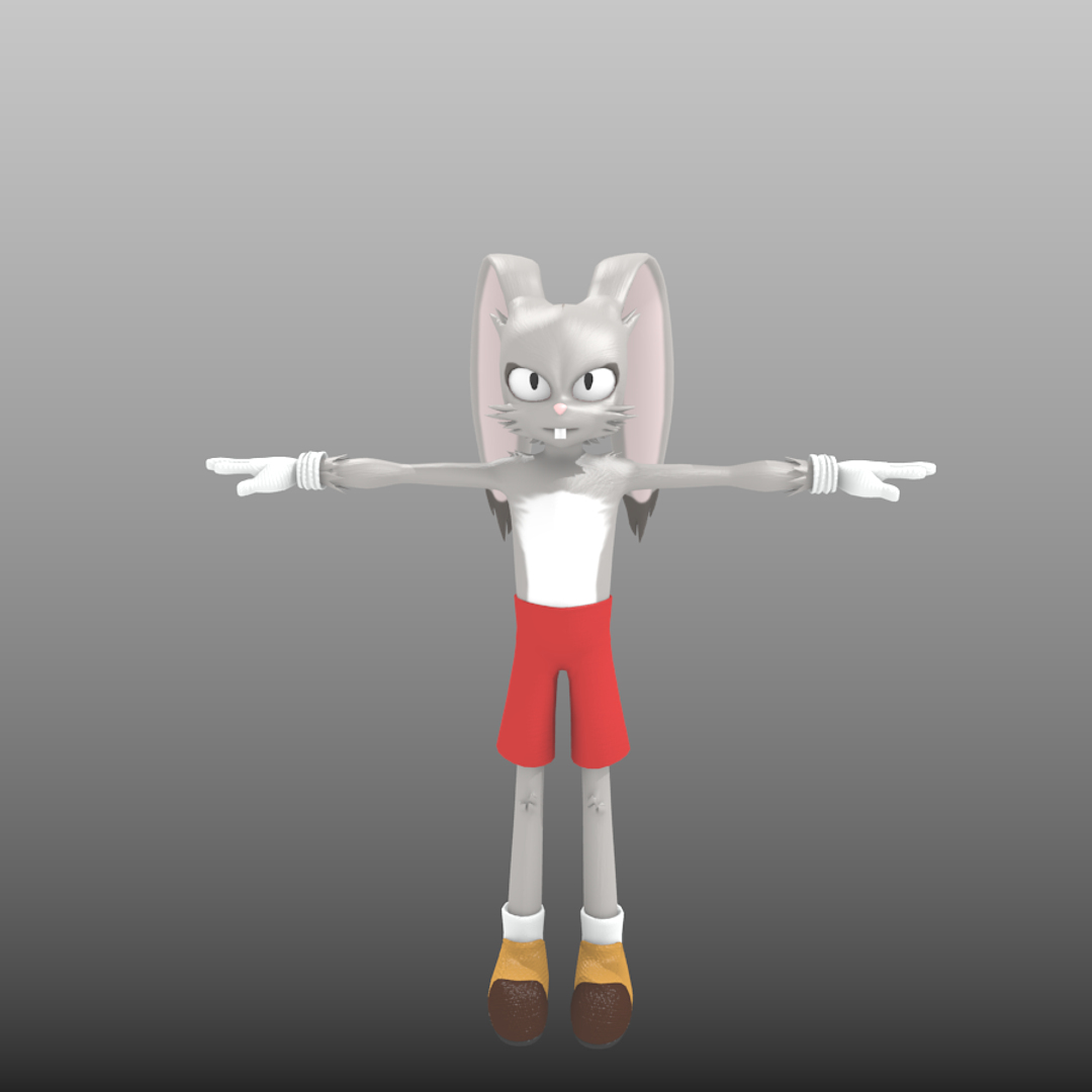 Royrabbit Character Cartoon Animations 3d Obj