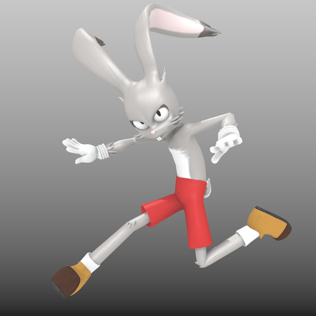 Royrabbit Character Cartoon Animations 3d Obj