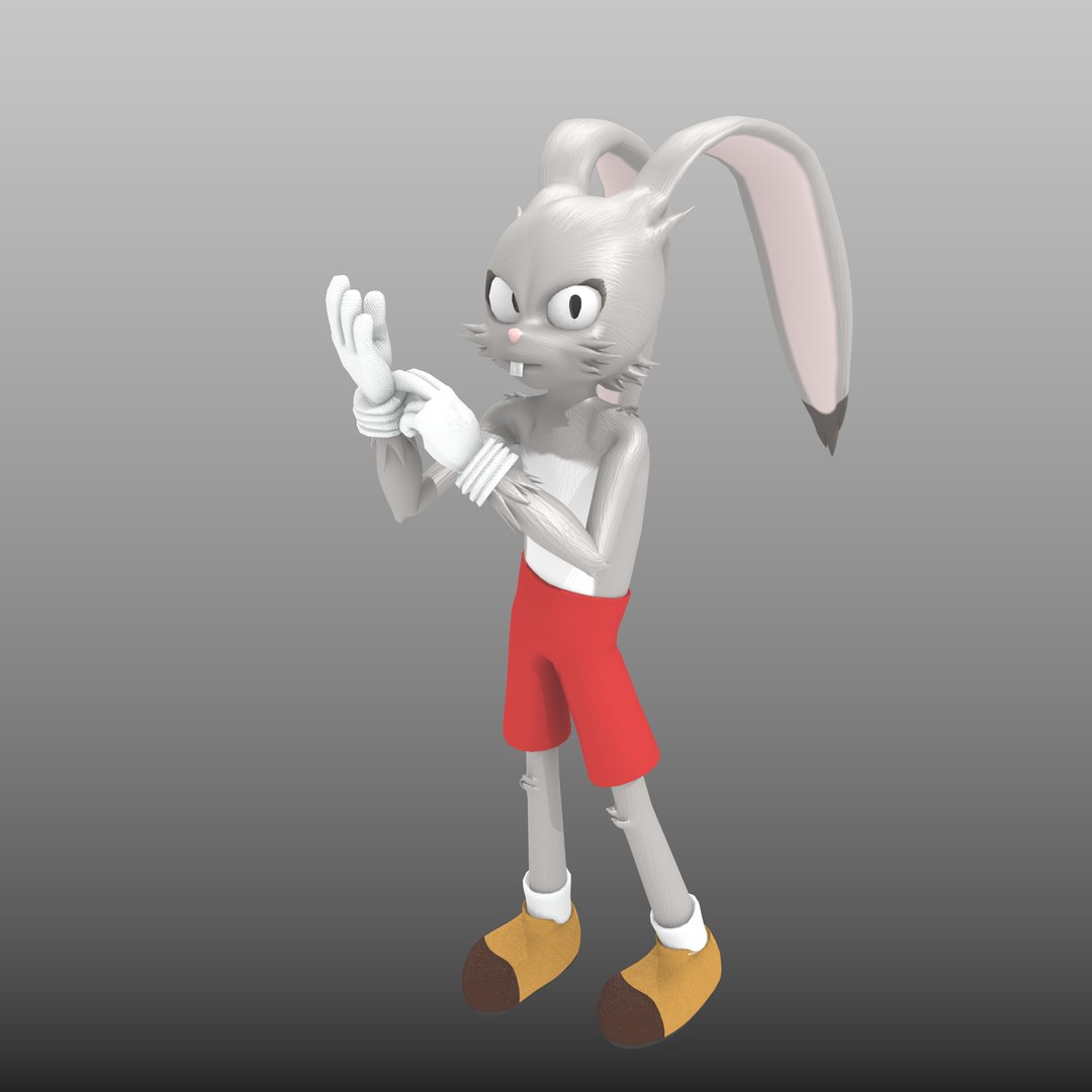 Royrabbit Character Cartoon Animations 3d Obj