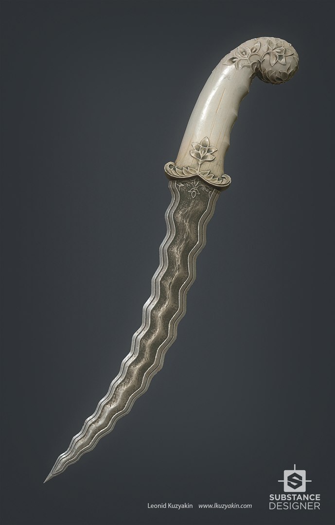3D Ornate Indian Dagger - TurboSquid 1247747