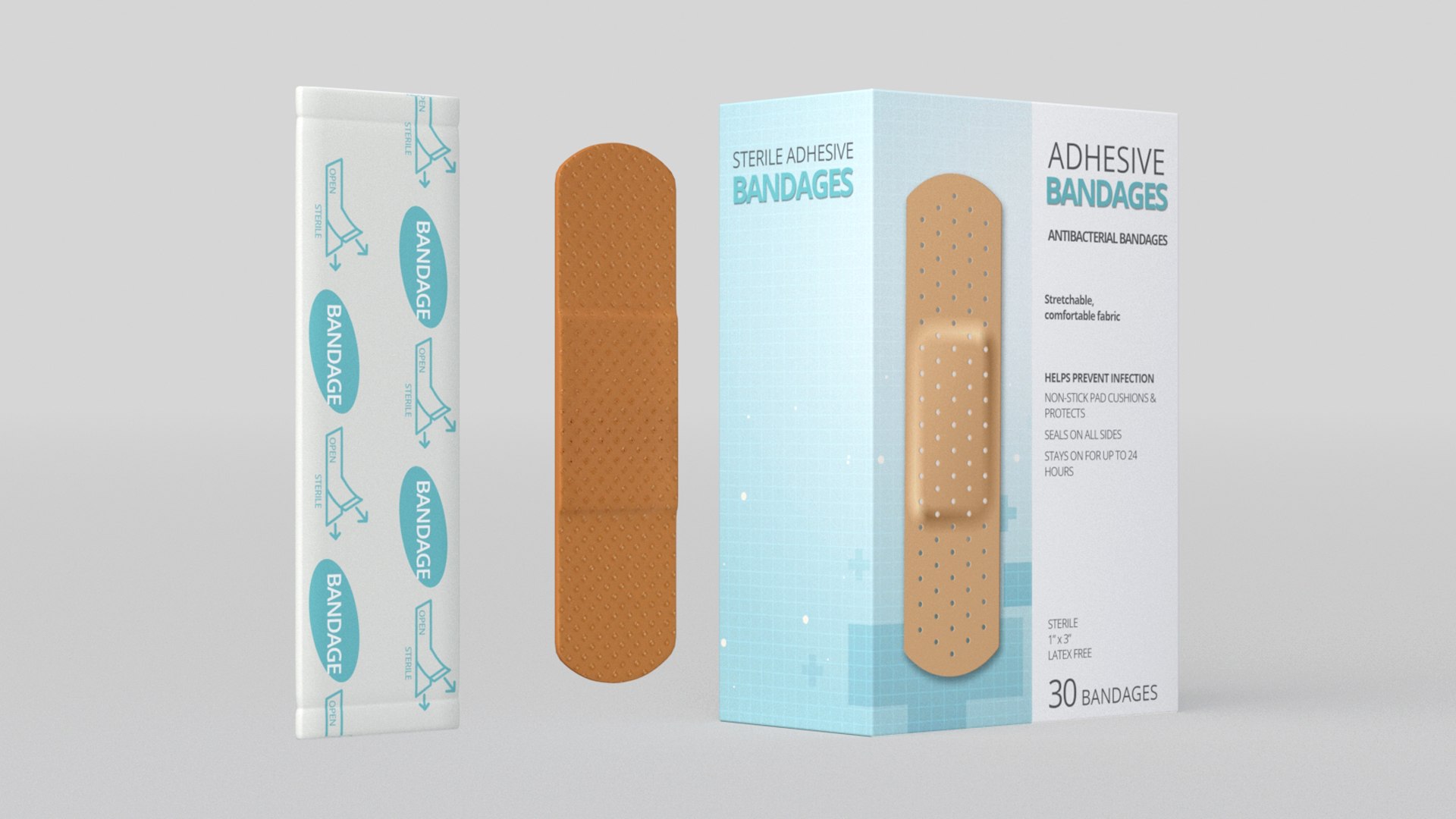 Adhesive Bandages 3D Model - TurboSquid 2202426