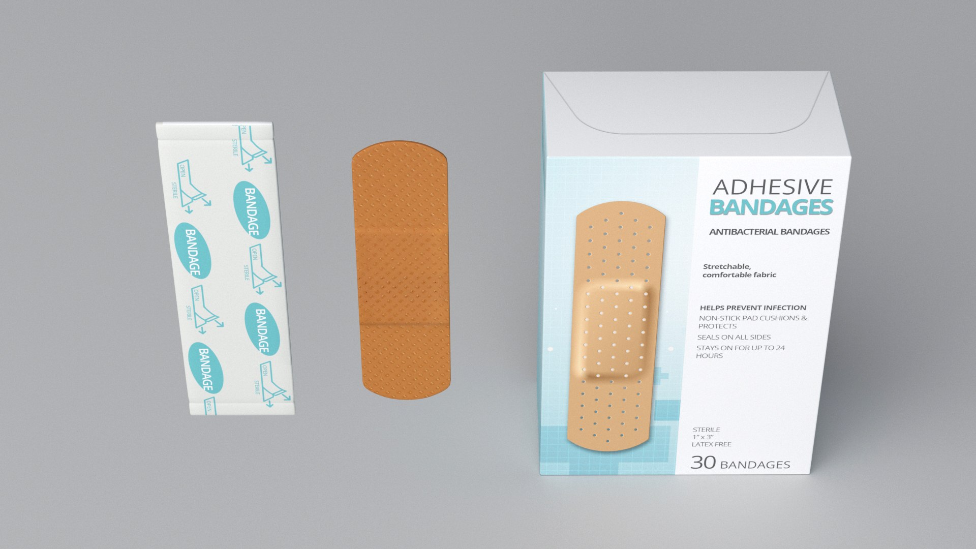 Adhesive Bandages 3D Model - TurboSquid 2202426