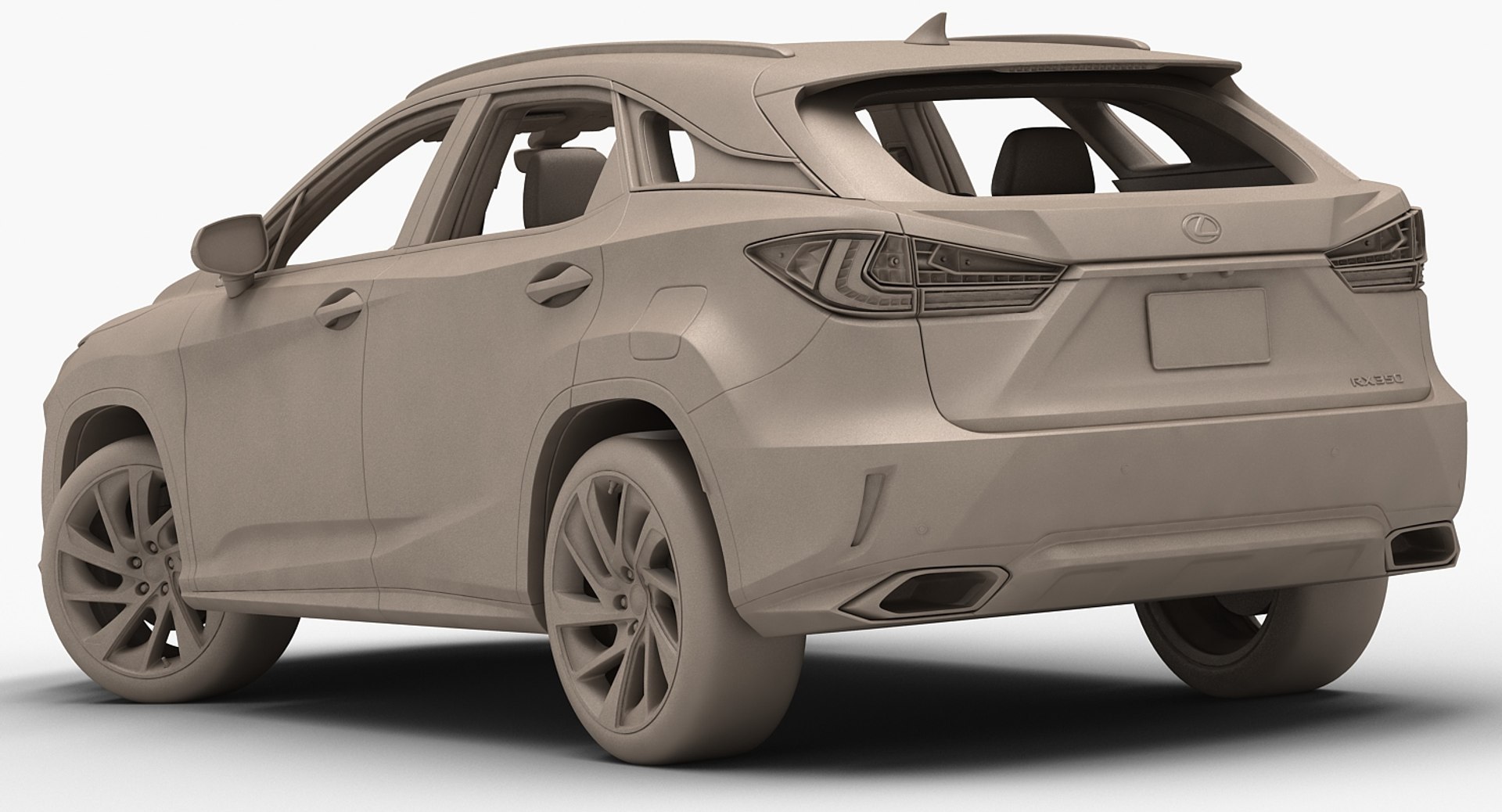3d 2016 Lexus Rx 350 Model