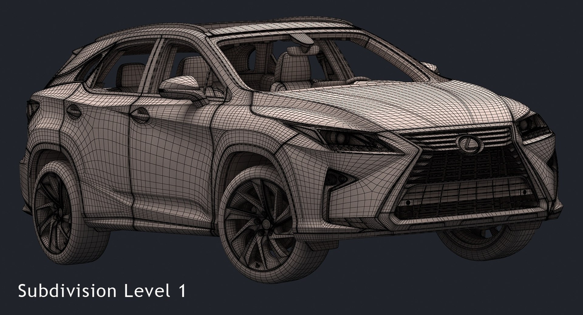 3d 2016 Lexus Rx 350 Model